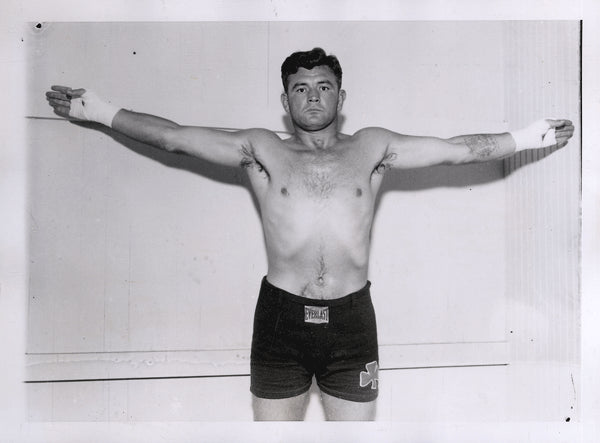 BRADDOCK, JIMMY ORIGINAL WIRE PHOTO (1937-TRAINING FOR LOUIS) – JO ...