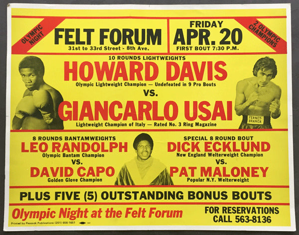 DAVIS, JR., HOWARD-GIANCARLO USAI ON SITE POSTER (1979) – JO Sports Inc.