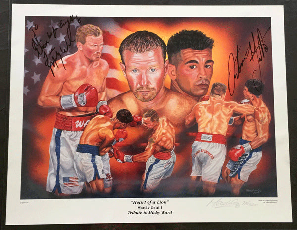 GATTI, ARTURO-MICKEY WARD I SIGNED PRINT (2002-HEART OF A LION-FROM CO ...