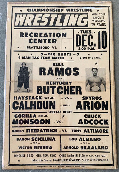 CALHOUN, HAYSTACKS & SPIROS ARION VS BULL RAMOS & KENTUCKY BUTCHER WRE ...
