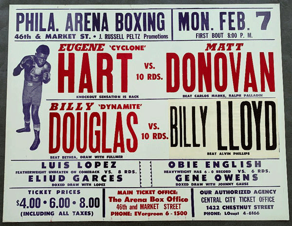 HART, EUGENE "CYCLONE"-MATT DONOVAN ON SITE POSTER (1972) – JO Sports Inc.