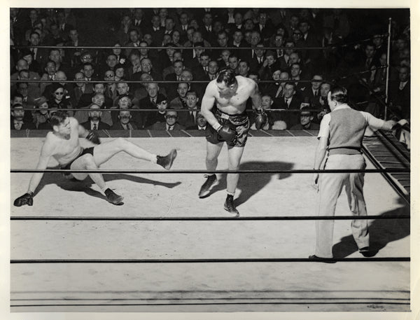 LEVINSKY, KING-BABE HUNT ORIGINAL WIRE PHOTO (1936) – JO Sports Inc.
