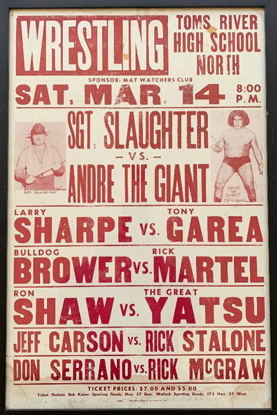 ANDRE THE GIANT-SGT. SLAUGHTER ON SITE POSTER (1981) – JO Sports Inc.