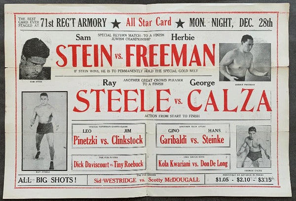 STEIN, SAMMY-HERBIE FREEMAN & RAY STEELE-GEORGE CALZA OFFICIAL WRESTLI ...