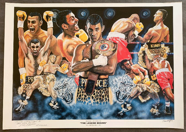 HAMED, PRINCE NASEEM LITHOGRAPH POSTER (1995-ROBINSON FIGHT-SIGNED BY ...