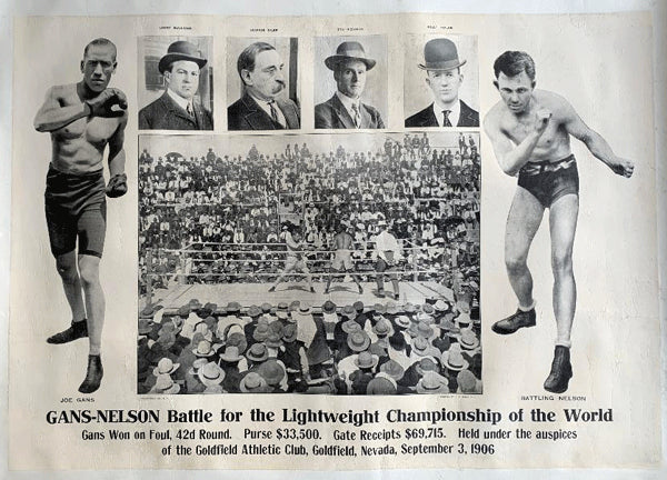 GANS, JOE-BATTLING NELSON POST FIGHT POSTER (1906) – JO Sports Inc.