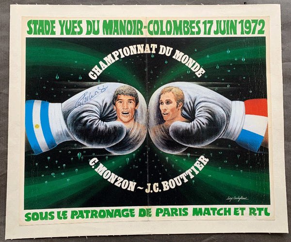 MONZON, CARLOS-JEAN CLAUDE BOUTTIER SIGNED OFFICIAL PROGRAM (1972-SIGN ...