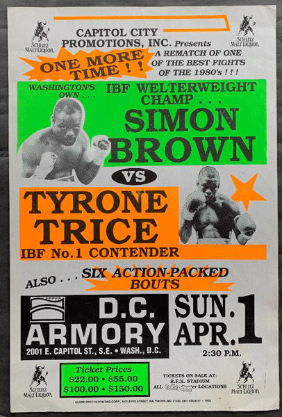 BROWN, SIMON-TYRONE TRICE ON SITE POSTER (1990) – JO Sports Inc.