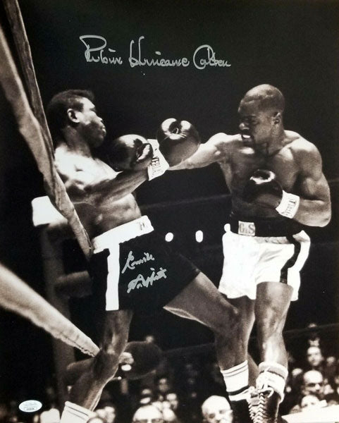 CARTER, RUBIN "HURRICANE" & EMILE GRIFFITH SIGNED LARGE FORMAT PHOTO ...