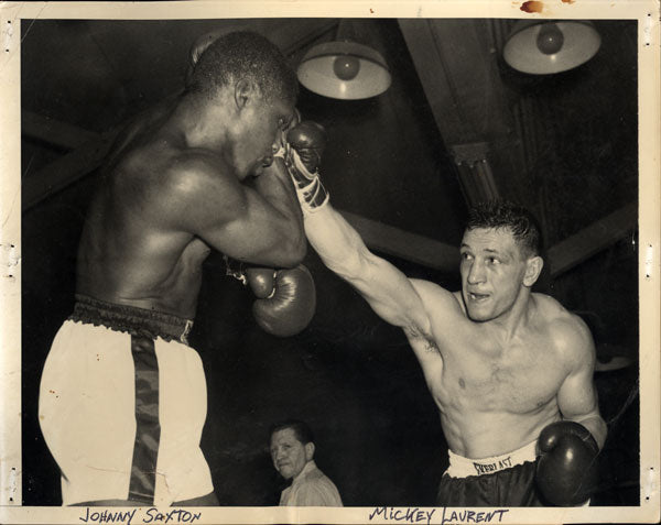 SAXTON, JOHNNY-MICKEY LAURENT WIRE PHOTO (1954-5TH ROUND) – JO Sports Inc.