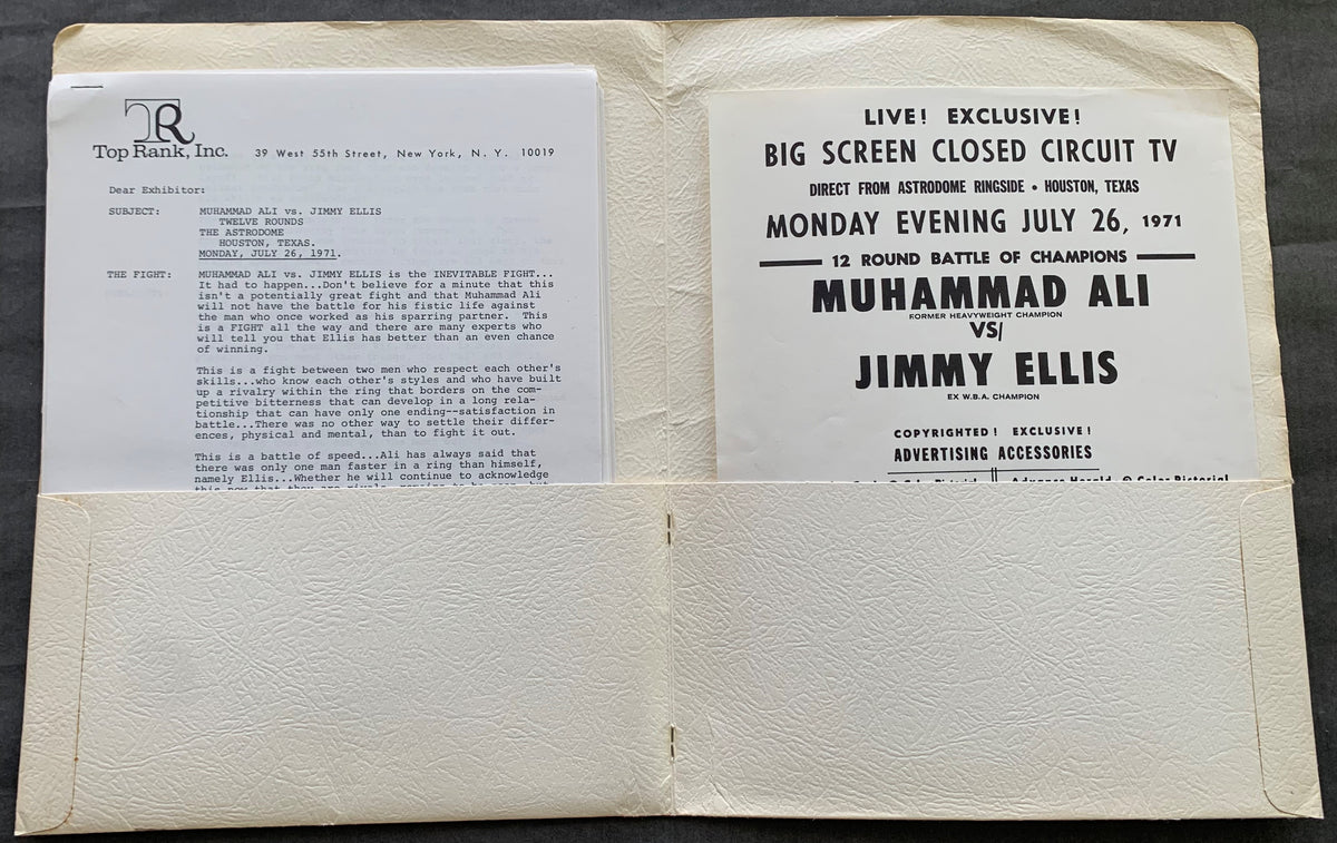 ALI, MUHAMMAD-JIMMY ELLIS PRESS KIT (1971) – JO Sports Inc.