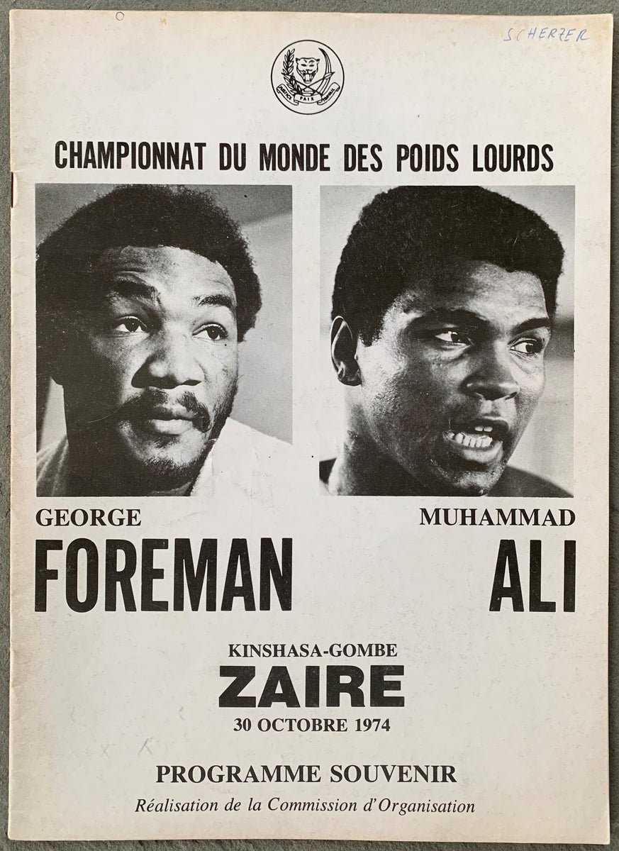 ALI, MUHAMMAD-GEORGE FOREMAN RARE OFFICIAL PROGRAM (1974) – JO Sports Inc.