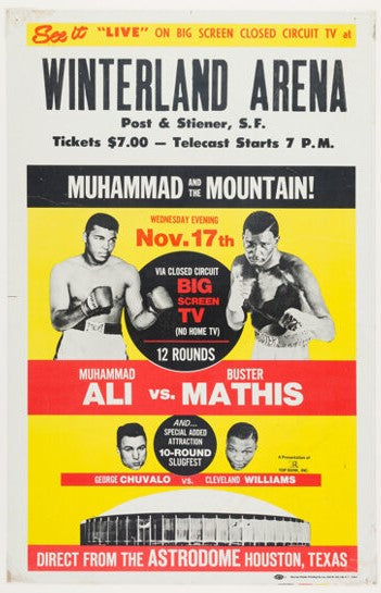 ALI, MUHAMMAD-BUSTER MATHIS CLOSED CIRCUIT POSTER (1971) – JO Sports Inc.