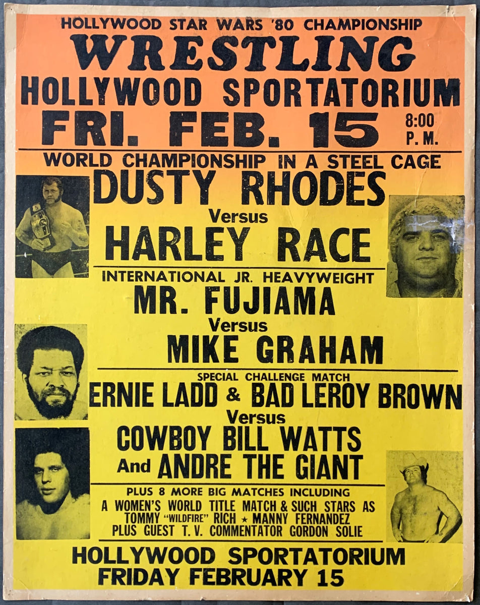ANDRE THE GIANT & COWBOY BILL WATTS VS. ERNIE LADD & BAD LEROY BROWN W ...