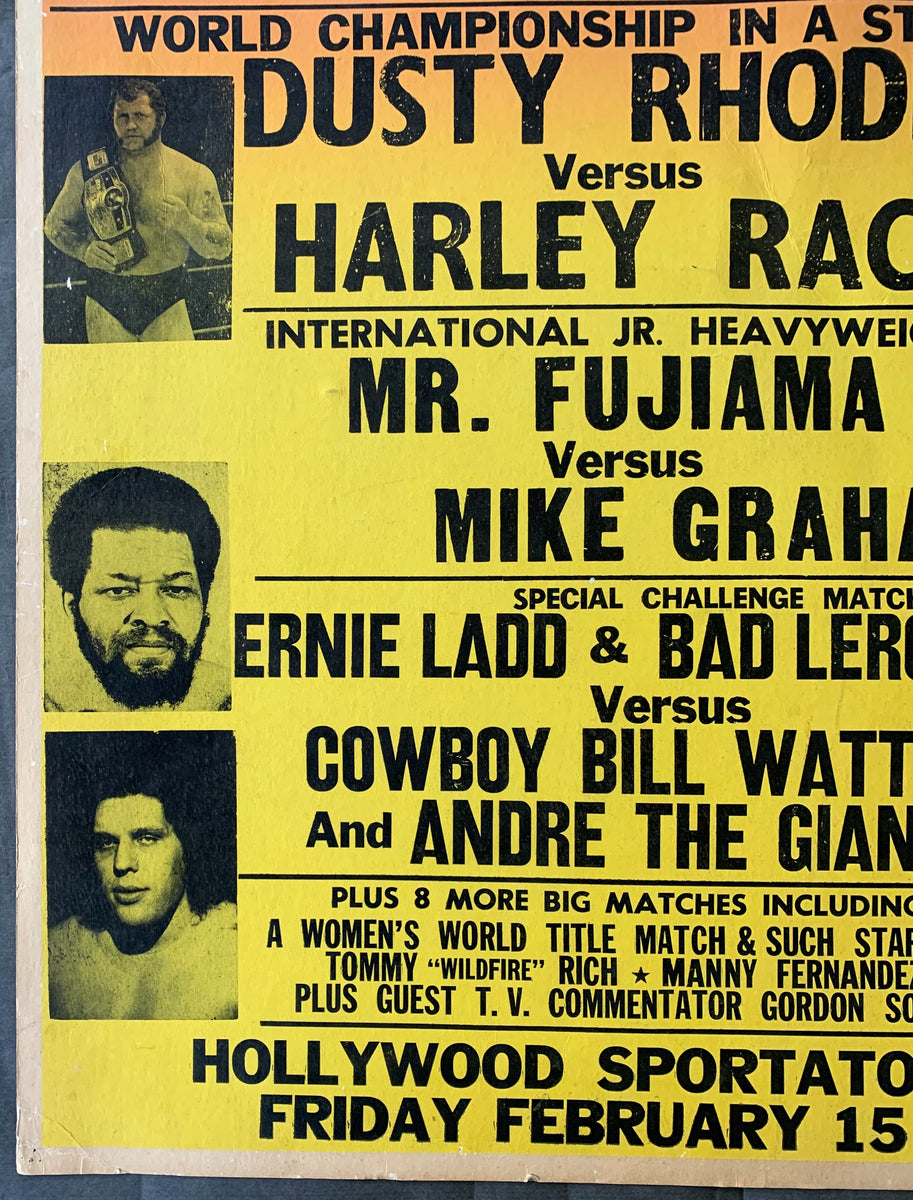 ANDRE THE GIANT & COWBOY BILL WATTS VS. ERNIE LADD & BAD LEROY BROWN W ...
