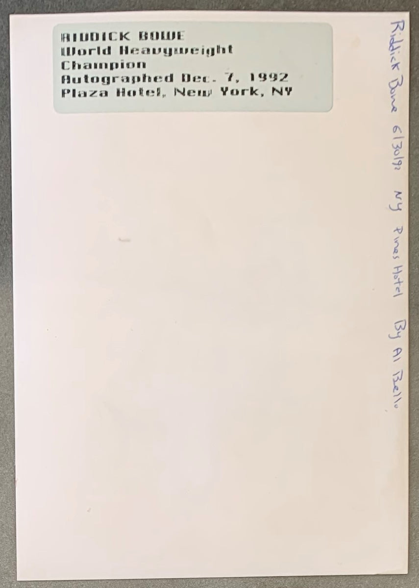 BOWE, RIDDICK VINTAGE SIGNED PHOTO – JO Sports Inc.