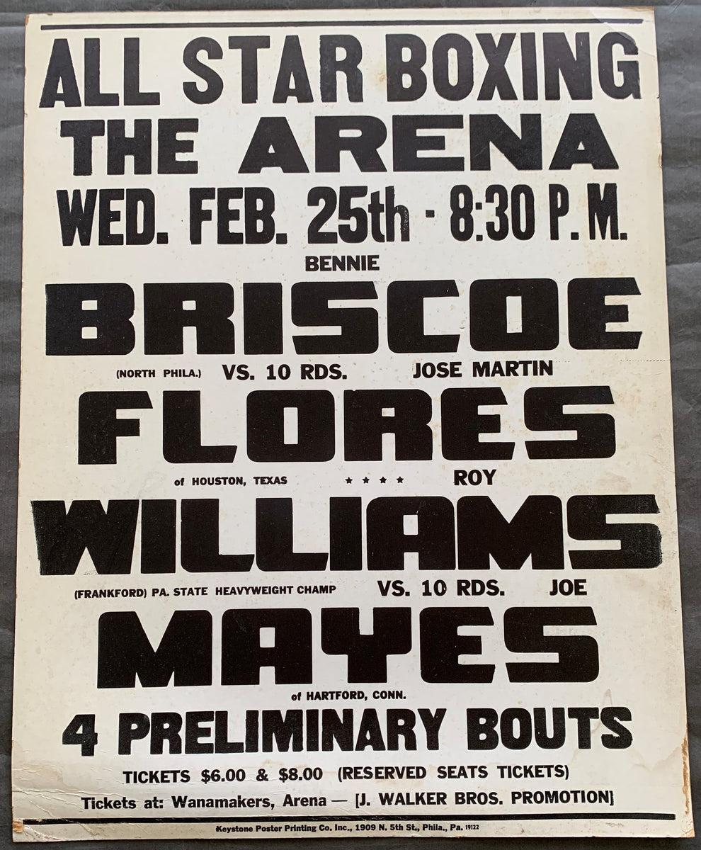 BRISCOE, BENNIE-JOSE MARTIN FLORES ON SITE POSTER (1976) – JO Sports Inc.