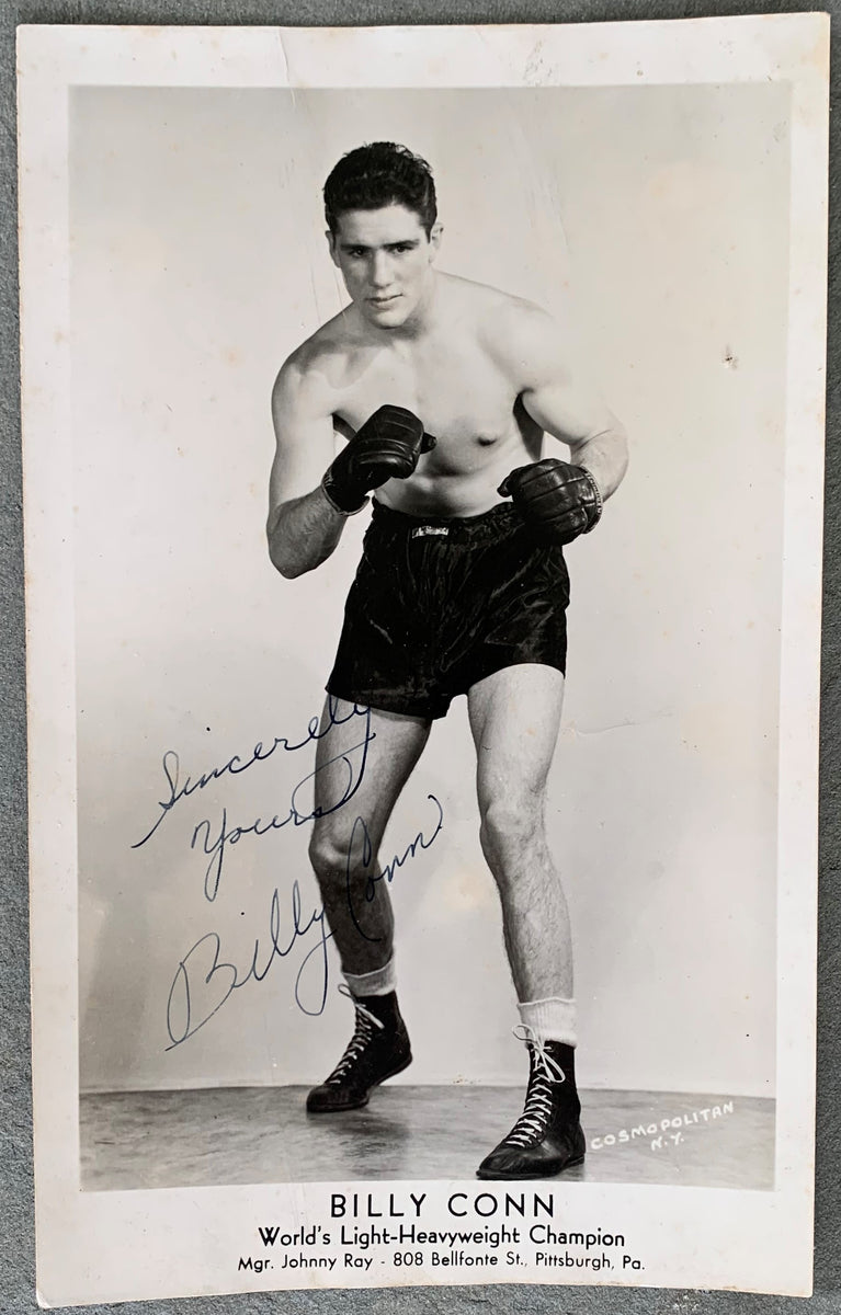 CONN, BILLY VINTAGE SIGNED PHOTOGRAPH – JO Sports Inc.