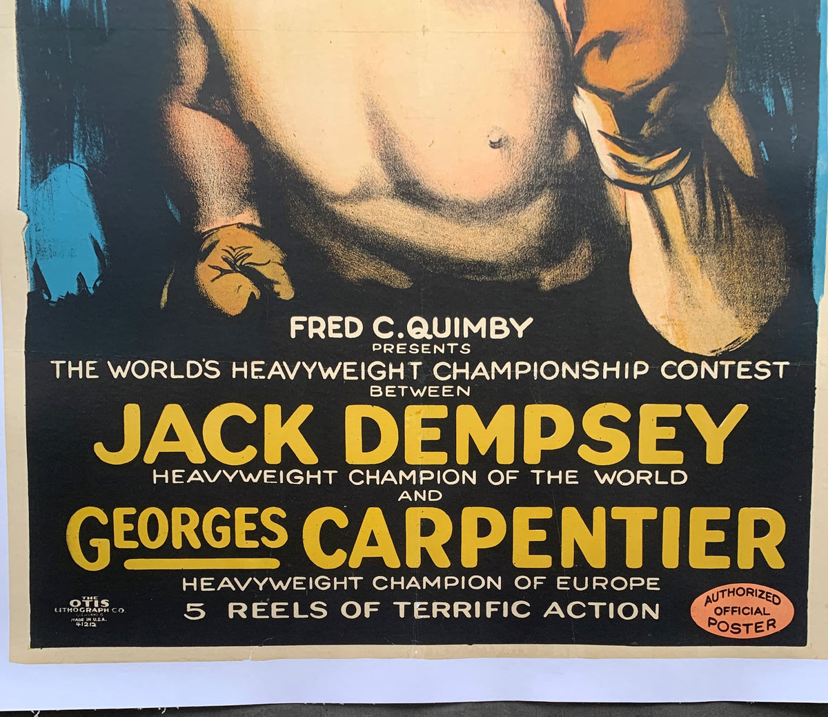 DEMPSEY, JACK-GEORGES CARPENTIER ORIGINAL FIGHT FILM POSTER (1921) – JO ...