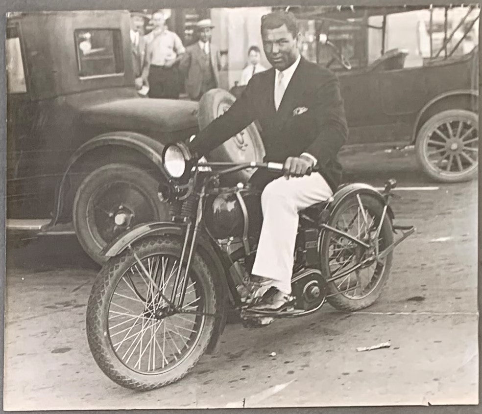 DEMPSEY, JACK ORIGINAL PHOTO (1920'S RIDING A HARLEY DAVIDSON) – JO ...