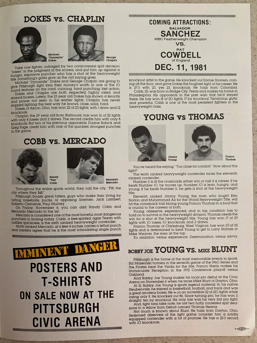 HOLMES, LARRY-RENALDO SNIPES & MICHAEL DOKES-GEORGE CHAPLIN SOUVENIR K ...