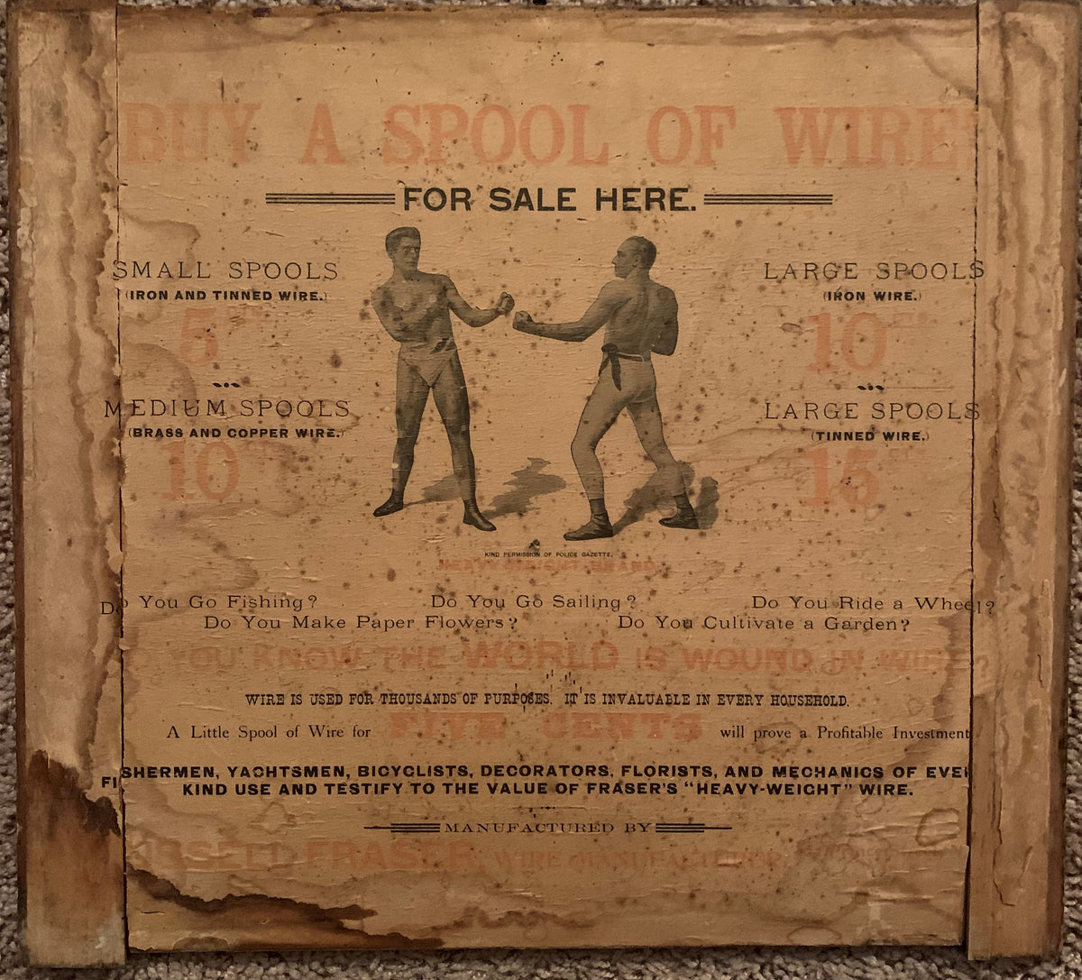 FITZSIMONS, ROBERT-JAMES CORBETT ADVERTISING BOX (1897) – JO Sports Inc.