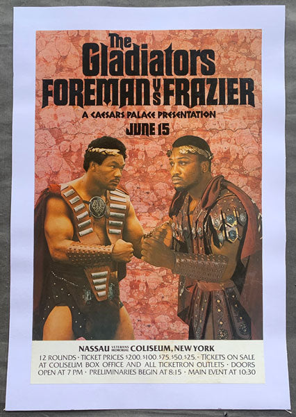 FOREMAN, GEORGE-JOE FRAZIER II ON SITE POSTER (1976) – JO Sports Inc.