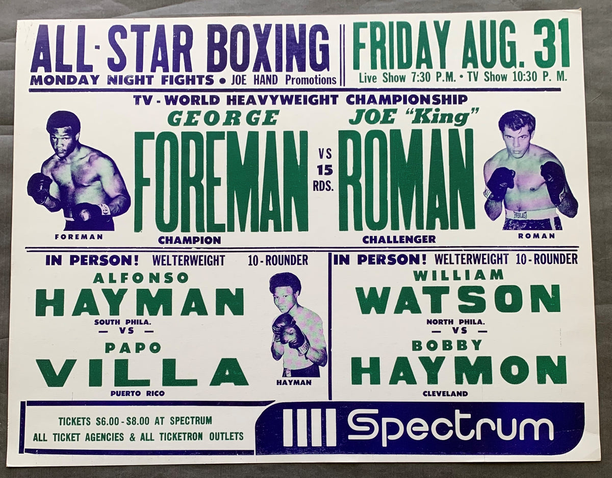 FOREMAN, GEORGE-JOE "KING" ROMAN CLOSED CIRCUIT POSTER (1973) – JO ...