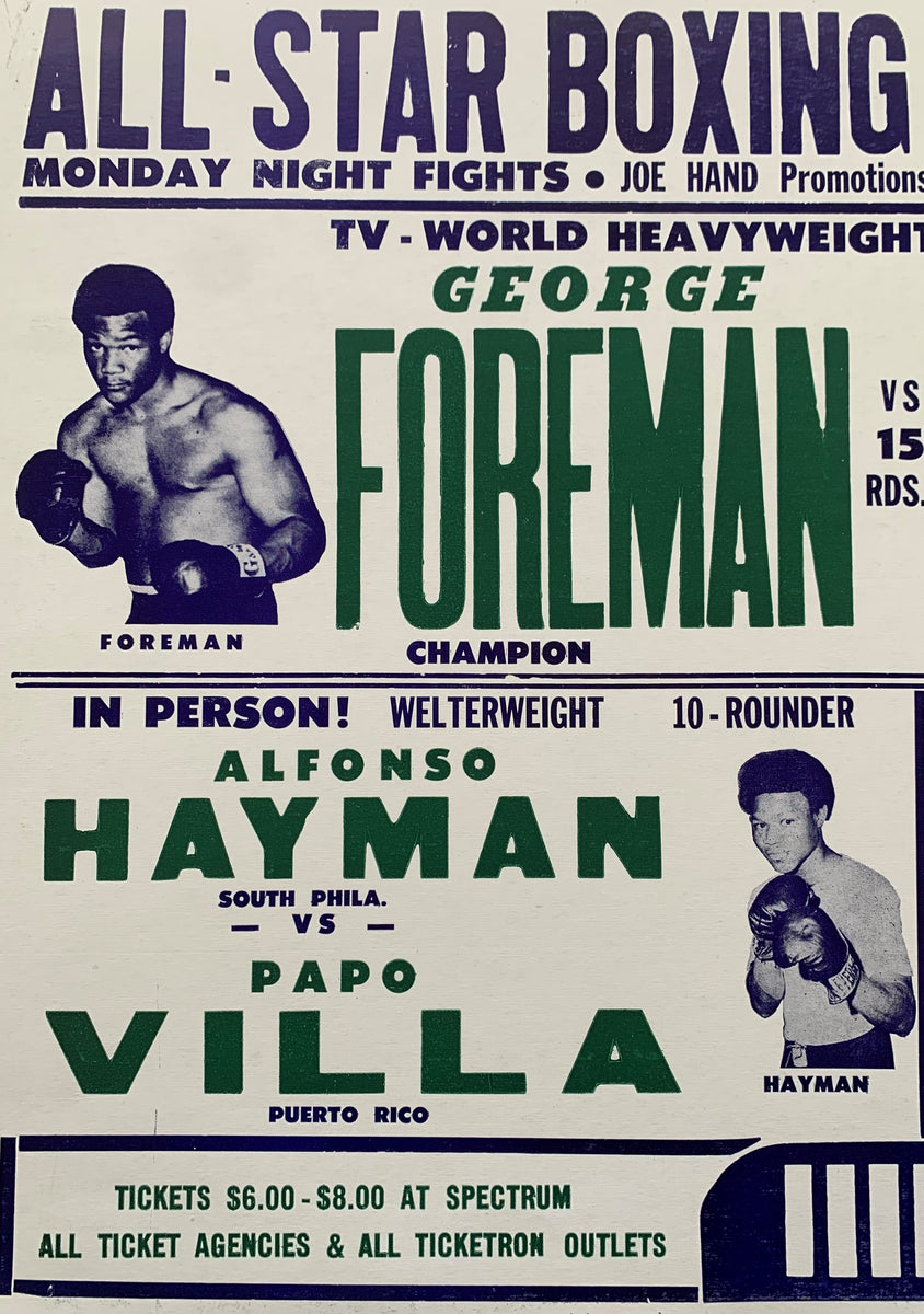 FOREMAN, GEORGE-JOE "KING" ROMAN CLOSED CIRCUIT POSTER (1973) – JO ...