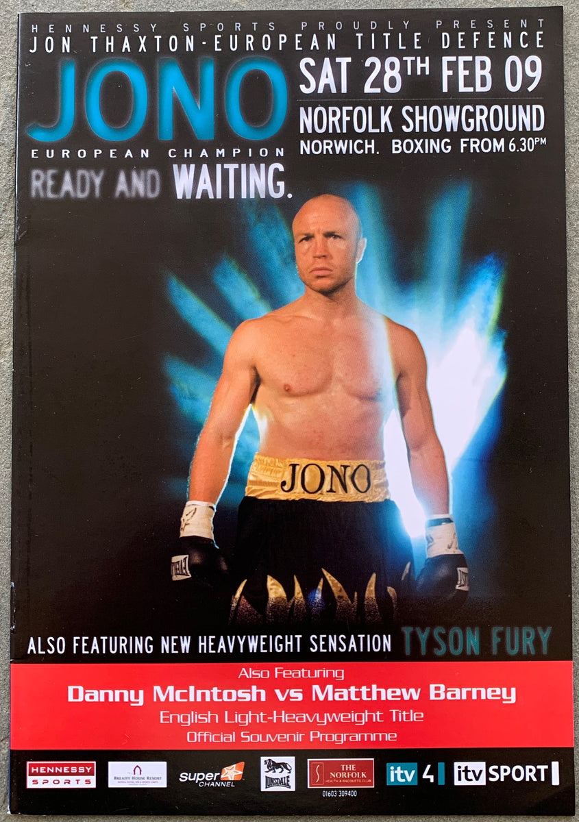 FURY, TYSON-DANIEL PERETYATKO OFFICIAL PROGRAM (2009) – JO Sports Inc.