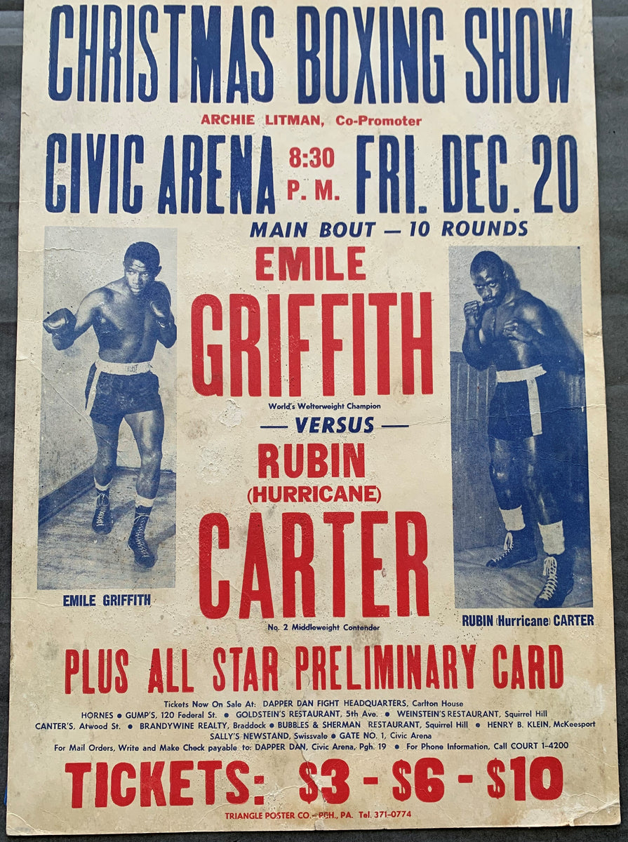 CARTER, RUBIN "HURRICANE"-EMILE GRIFFITH ON SITE POSTER (1963) – JO ...