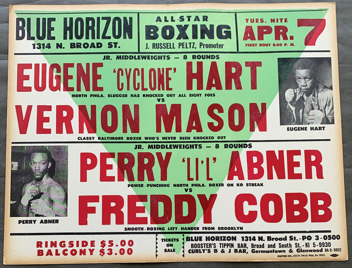 HART, EUGENE "CYCLONE"-VERNON MASON ON SITE POSTER (1970) – JO Sports Inc.