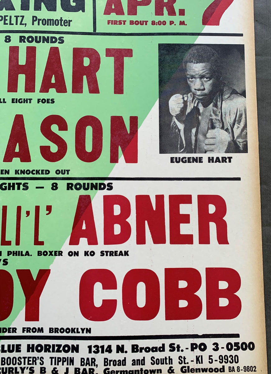 HART, EUGENE "CYCLONE"-VERNON MASON ON SITE POSTER (1970) – JO Sports Inc.