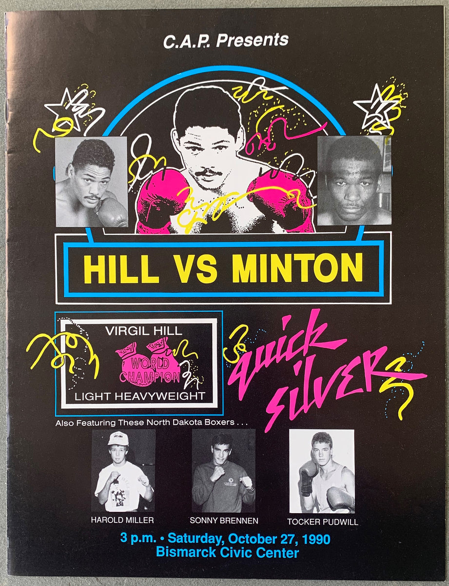 HILL, VIRGIL-FRANK MINTON OFFICIAL PROGRAM (1990) – JO Sports Inc.