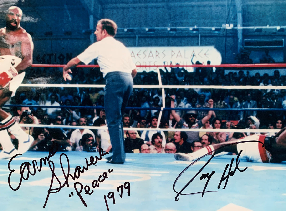 HOLMES, LARRY-EARNIE SHAVERS II SIGNED LARGE FORMAT PHOTO (1979-SIGNED ...