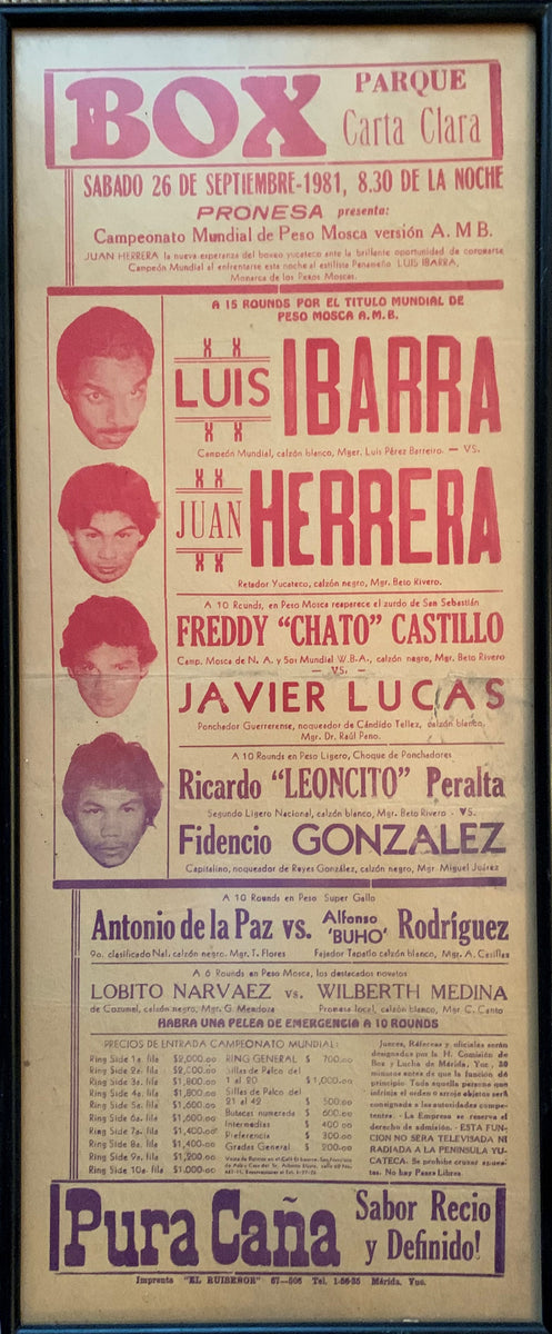 HERRERA, JUAN-LUIS IBARRA ON SITE POSTER (1981-HERRERA WINS TITLE) – JO ...