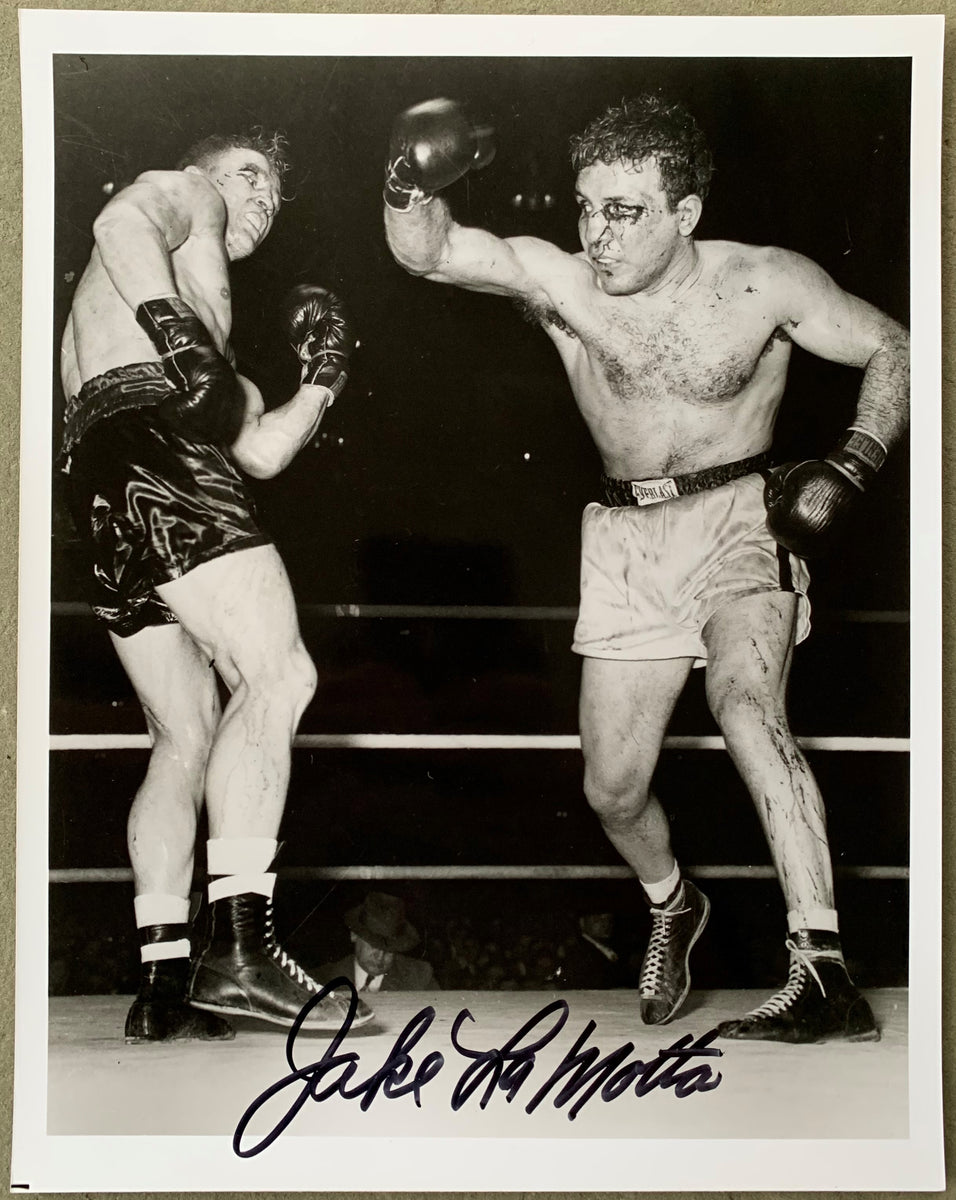 LAMOTTA, JAKE SIGNED PHOTO (VIKKI LAMOTTA COLLECTION) – JO Sports Inc.