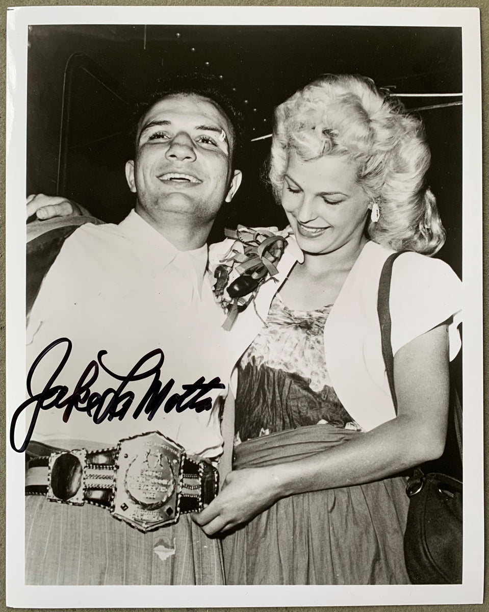 LAMOTTA, JAKE SIGNED PHOTO (VIKKI LAMOTTA COLLECTION) – JO Sports Inc.