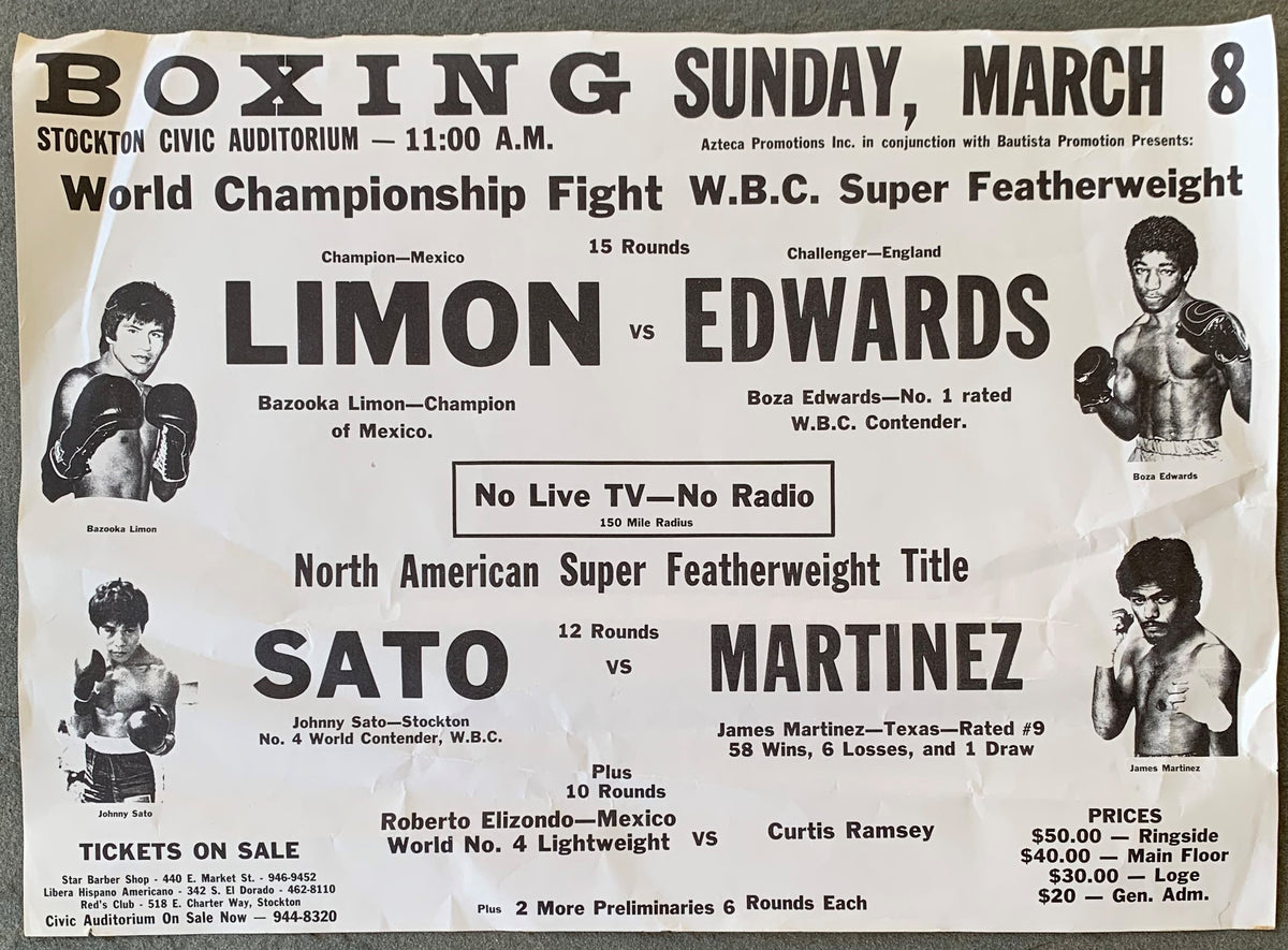 LIMON, RAFAEL "BAZOOKA"-CORNELIUS "BOZA" EDWARDS ON SITE POSTER/BROADS ...