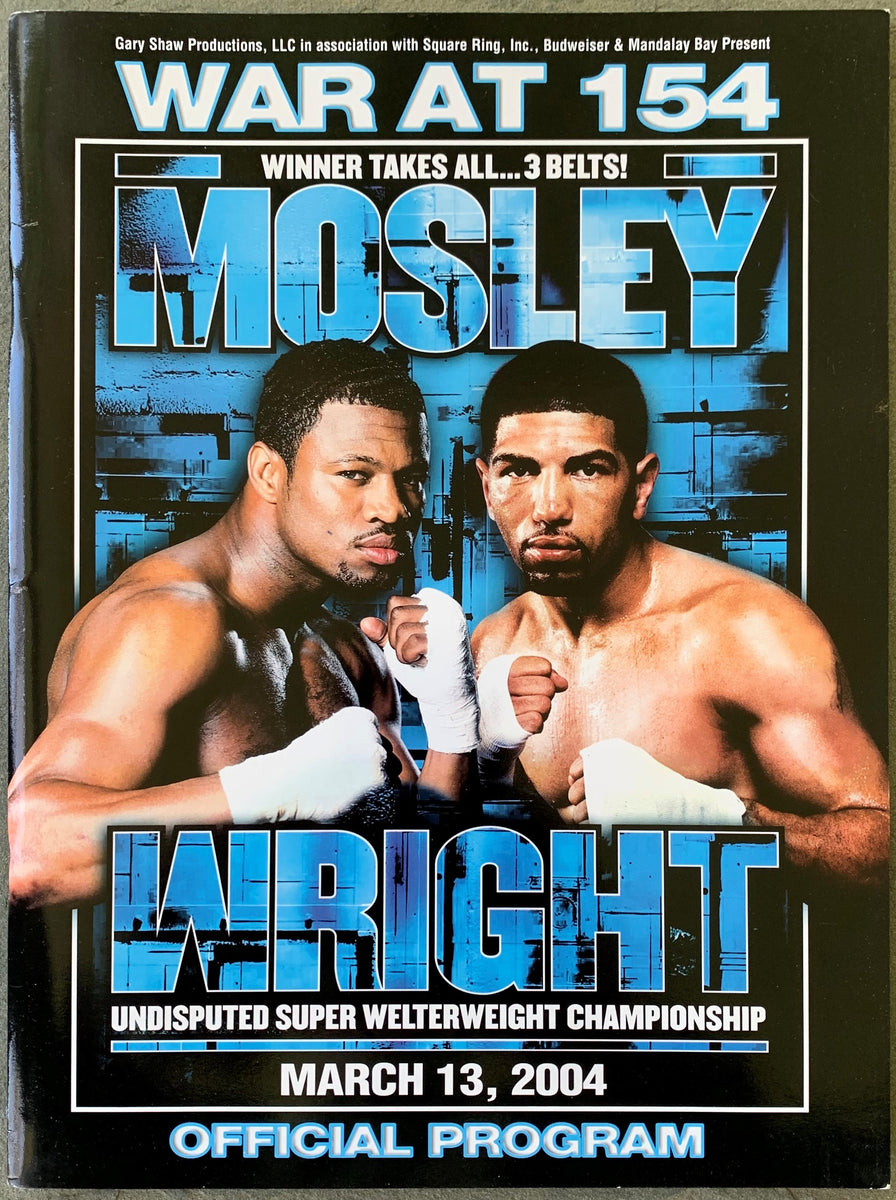 MOSLEY, SUGAR SHANE-RONALD "WINKY" WRIGHT I OFFICIAL PROGRAM (2004 ...