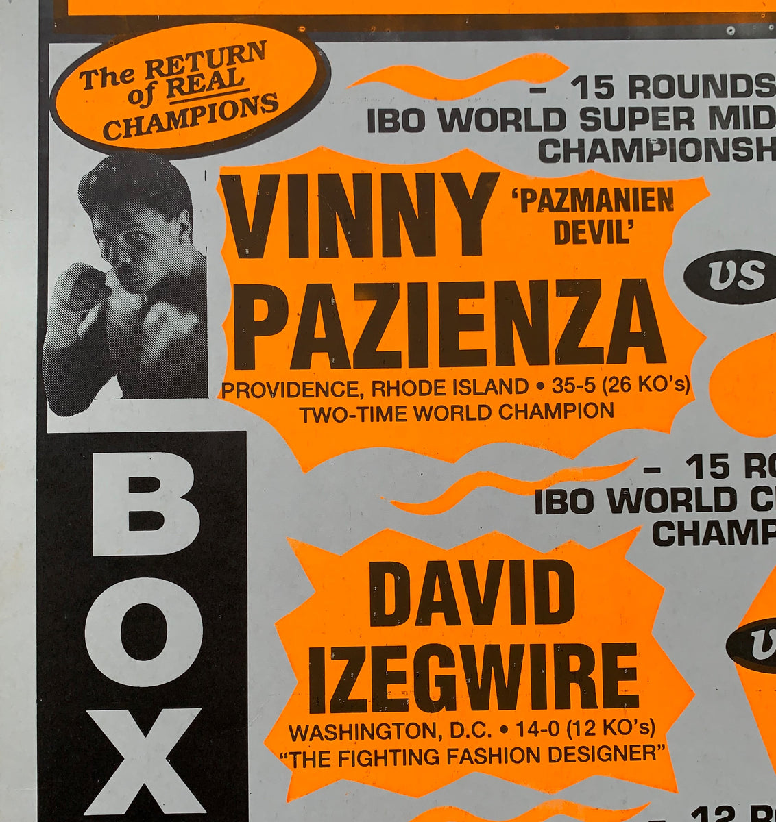 PAZIENZA, VINNY-DAN SHERRY ON SITE POSTER (1993) – JO Sports Inc.