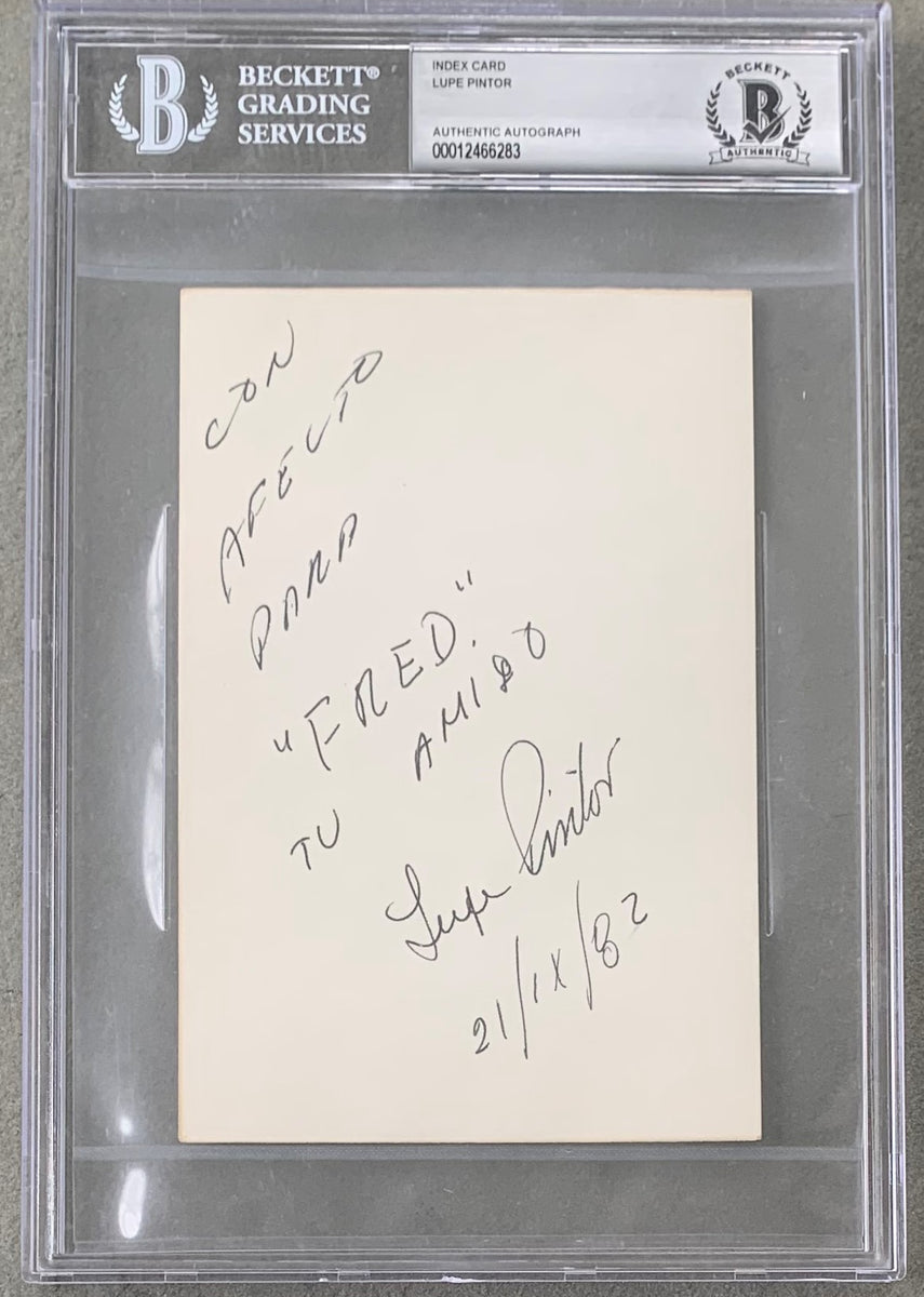 PINTOR, LUPE INK SIGNATURE (BECKETT) – JO Sports Inc.