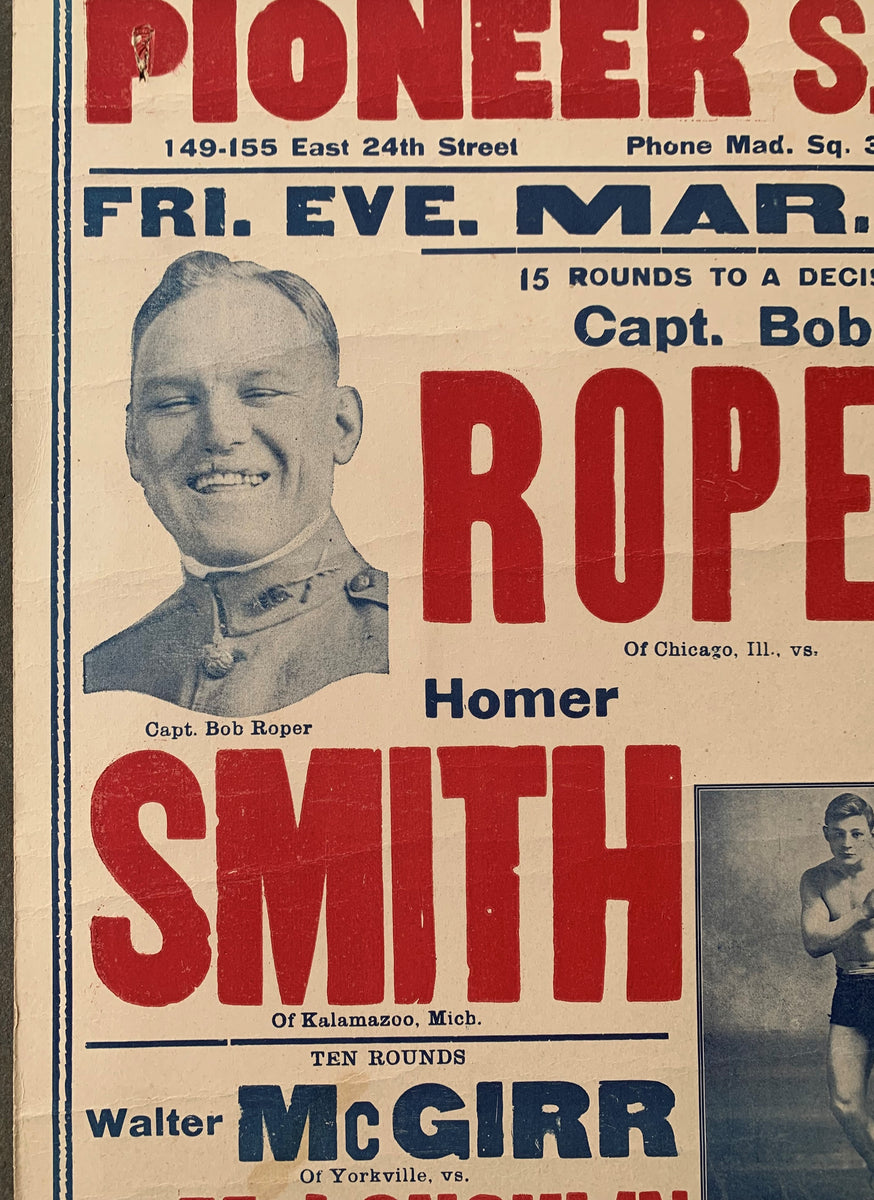SMITH, HOMER-CAPTAIN BOB ROPER ON SITE POSTER (1923) – JO Sports Inc.