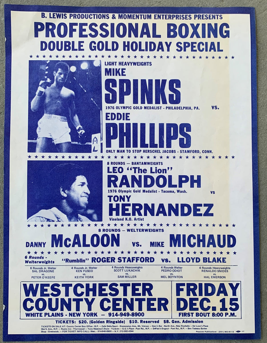 SPINKS, MICHAEL-EDDIE PHILLIPS ON SITE POSTER/BROADSIDE (1978) – JO ...