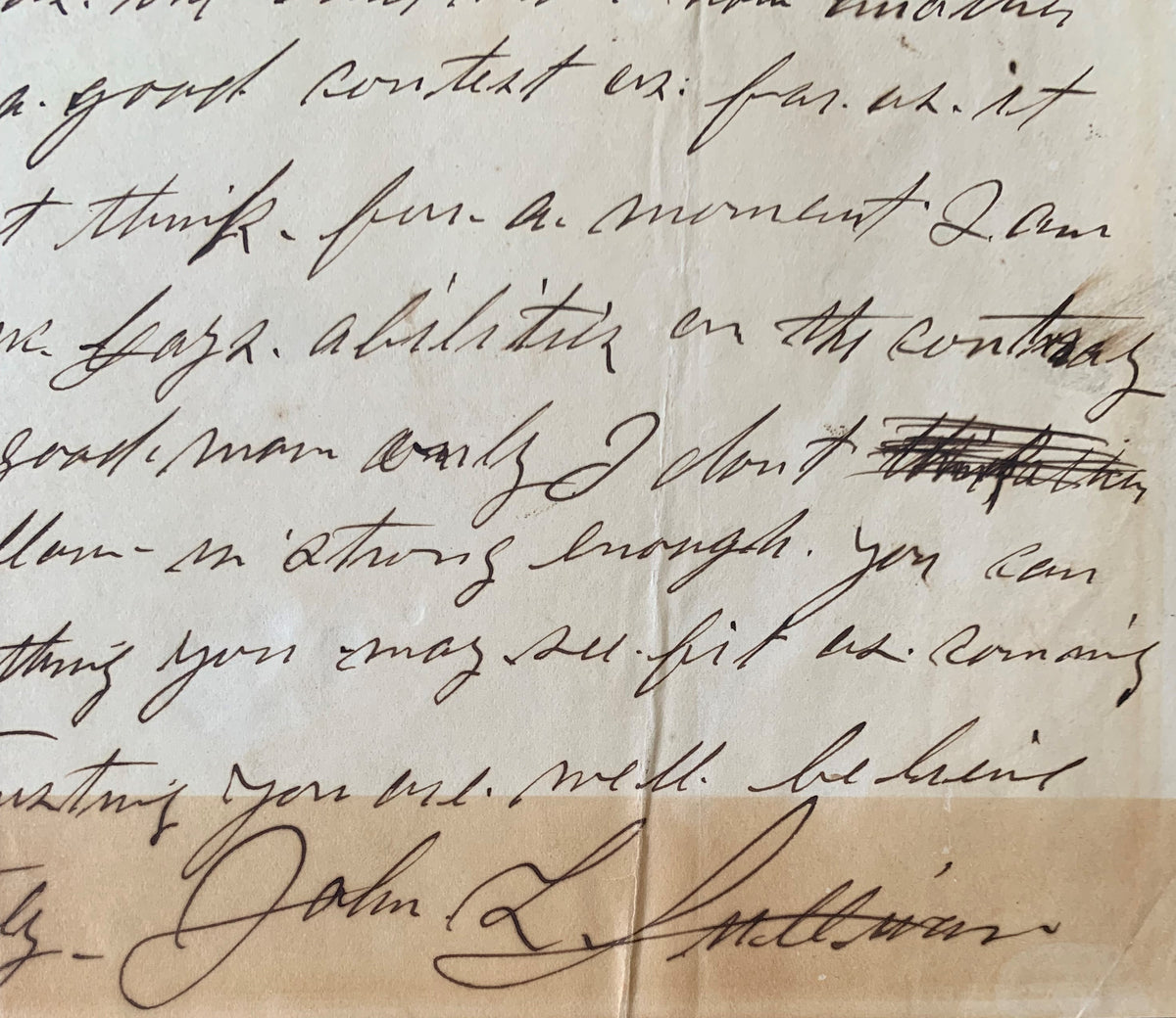 SULLIVAN, JOHN L. HAND WRITTEN & SIGNED LETTER (PSA/DNA AUTHENTICATED ...