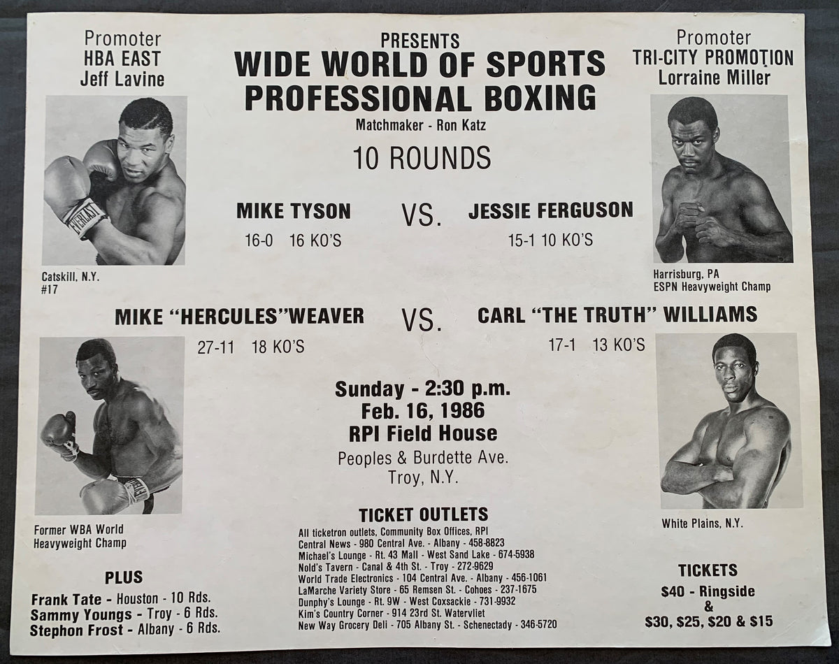 TYSON, MIKE-JESSE FERGUSON ON SITE POSTER (1986) – JO Sports Inc.