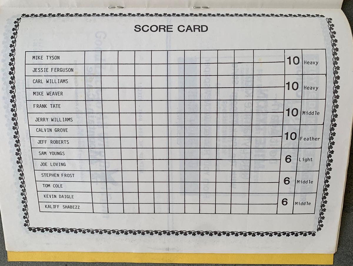 TYSON, MIKE-JESSIE FERGUSON OFFICIAL PROGRAM (1986) – JO Sports Inc.