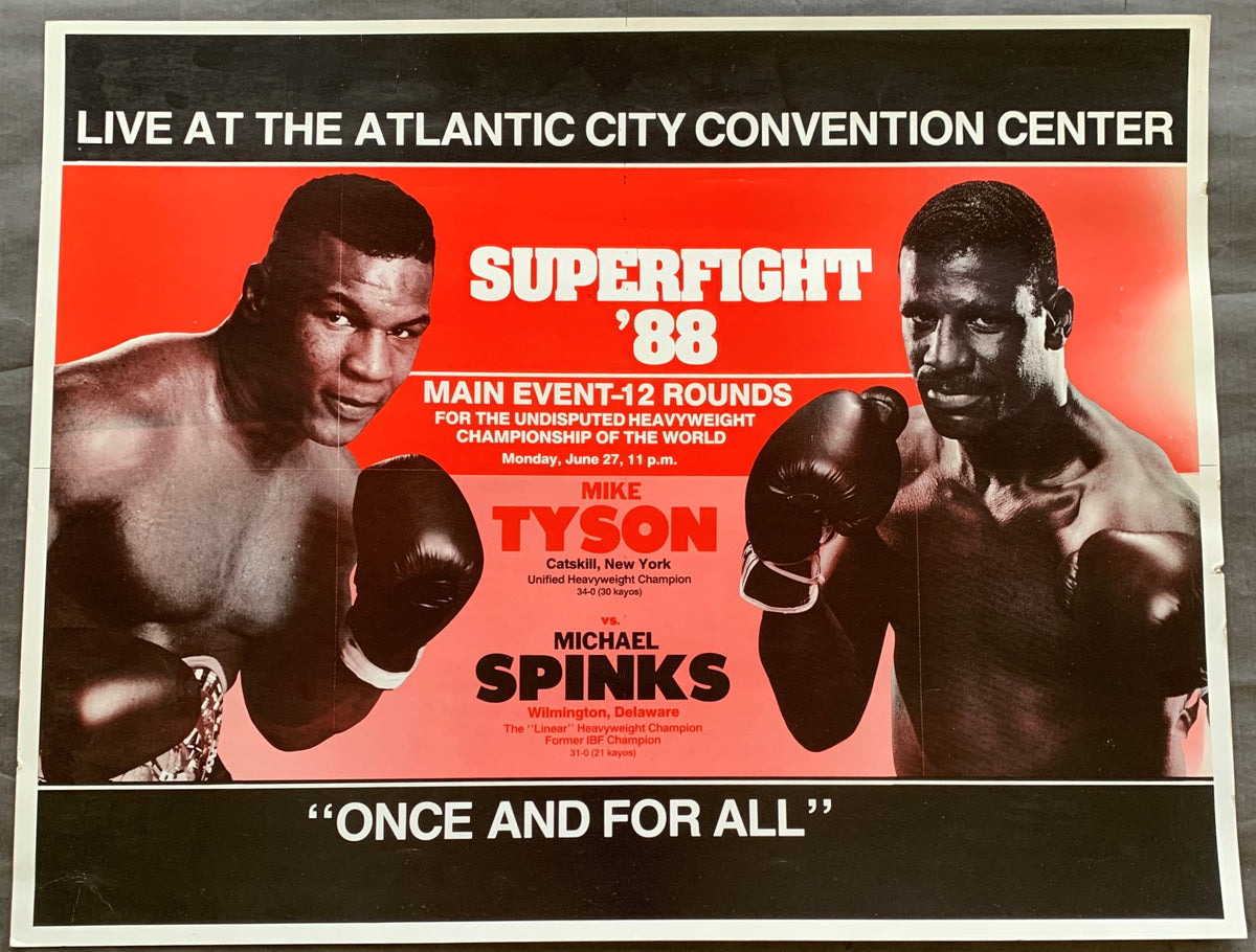 TYSON, MIKE-MICHAEL SPINKS SOUVENIR POSTER (1987) – JO Sports Inc.