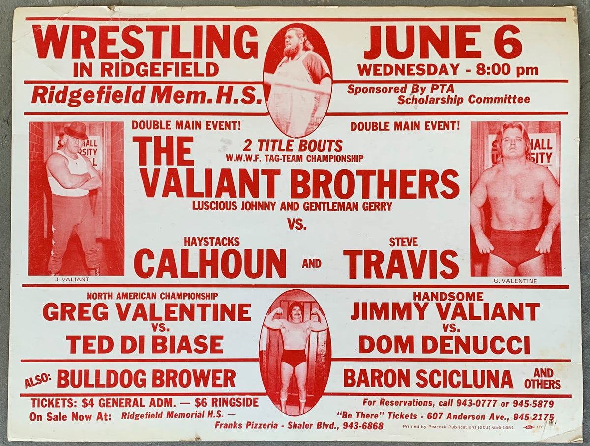 CALHOUN, HAYSTACKS & STEVE TRAVIS VS THE VALIANT BROTHERS ON SITE WRES ...
