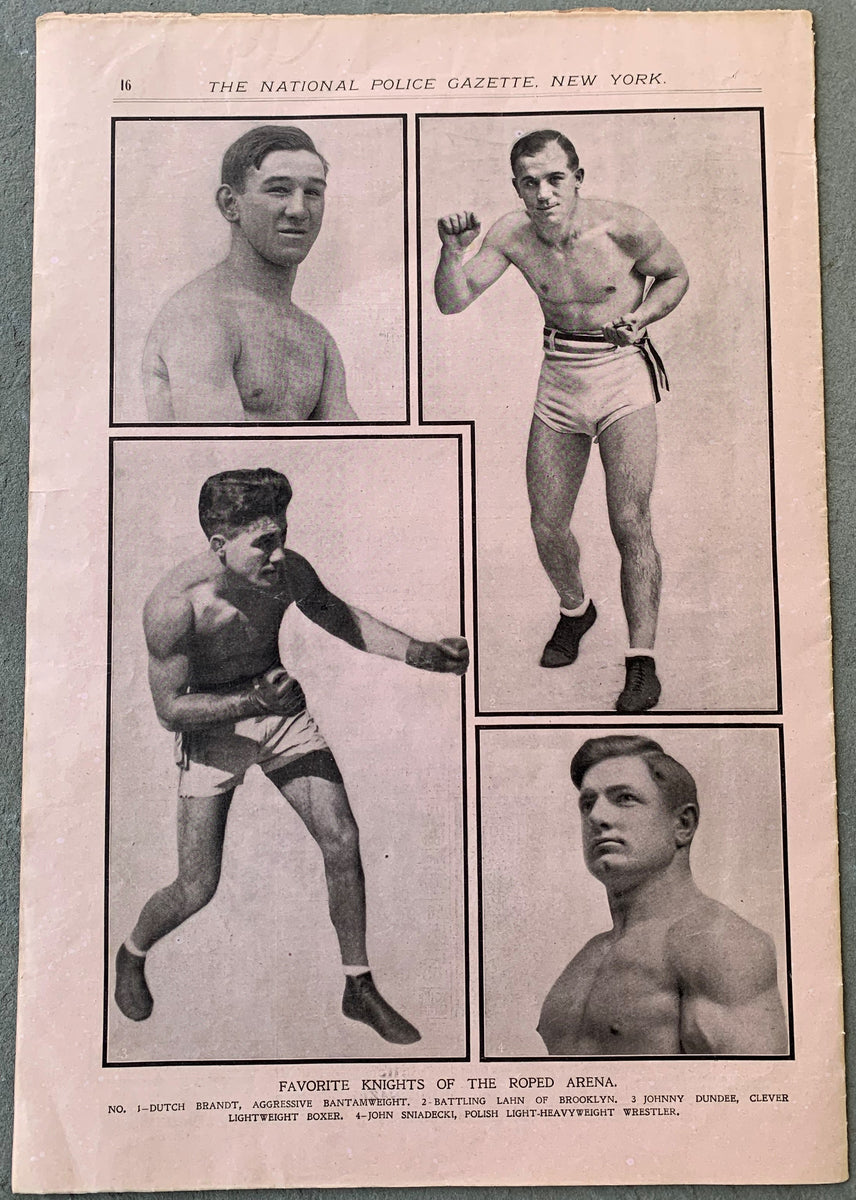 WILLARD, JESS-FRANK MORAN ORIGINAL POLICE GAZETTE (1916) – JO Sports Inc.